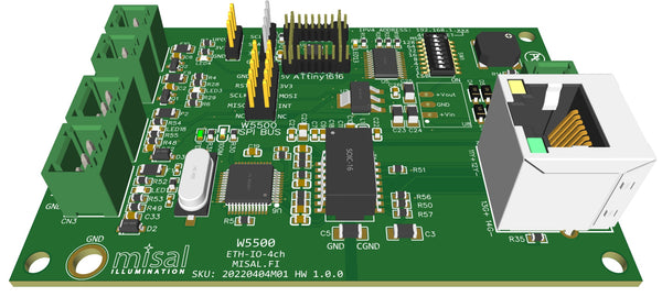 Ethernet I/O, 2 ch in, 2ch out - Misal Illumination